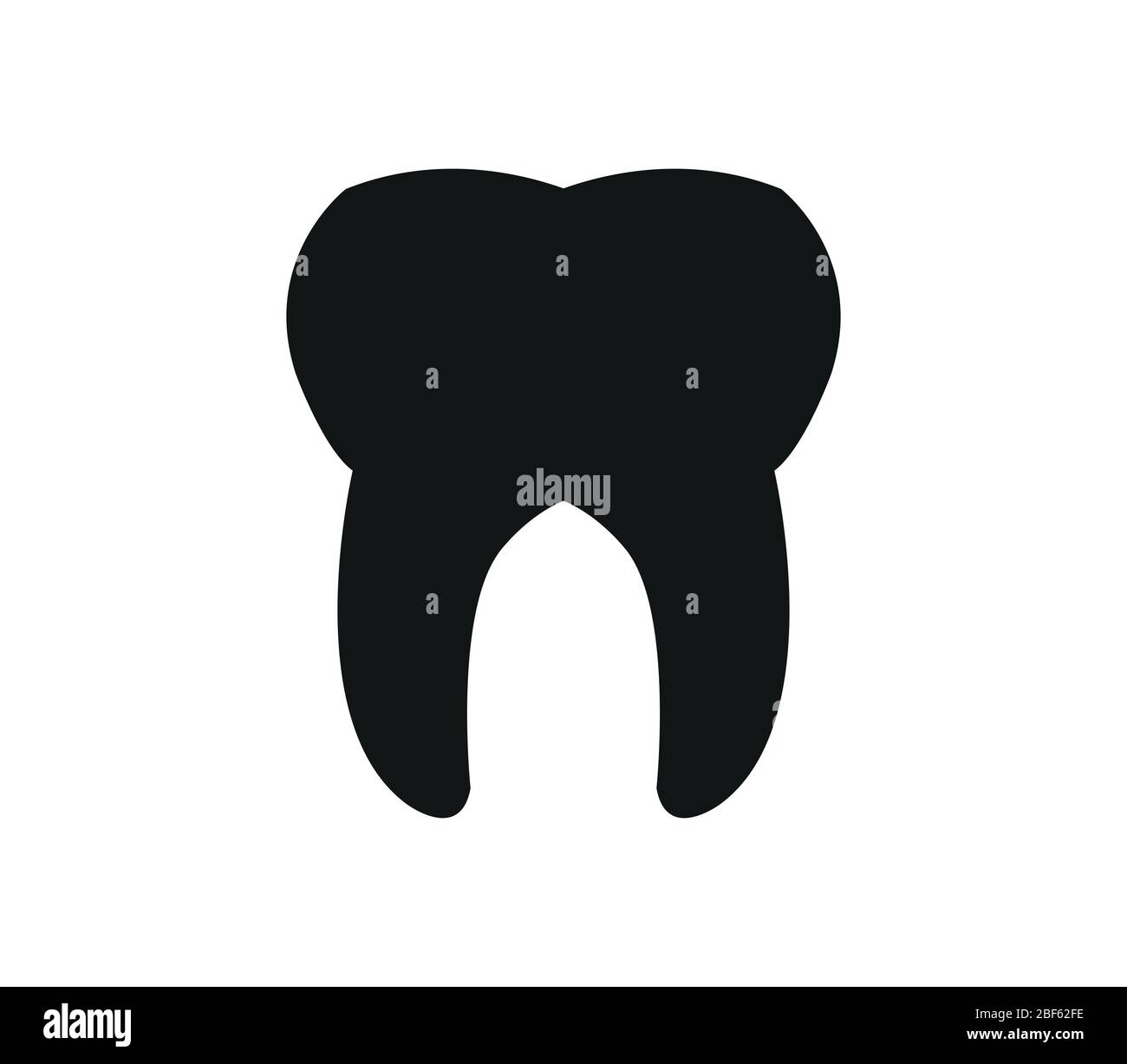 tooth icon illustrated in vector on white background Stock Vector Image ...
