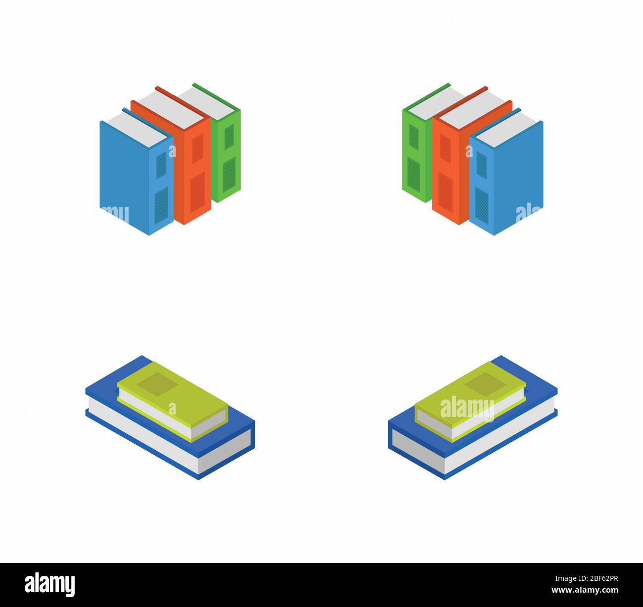 isometric book icon illustrated in vector on white background Stock ...