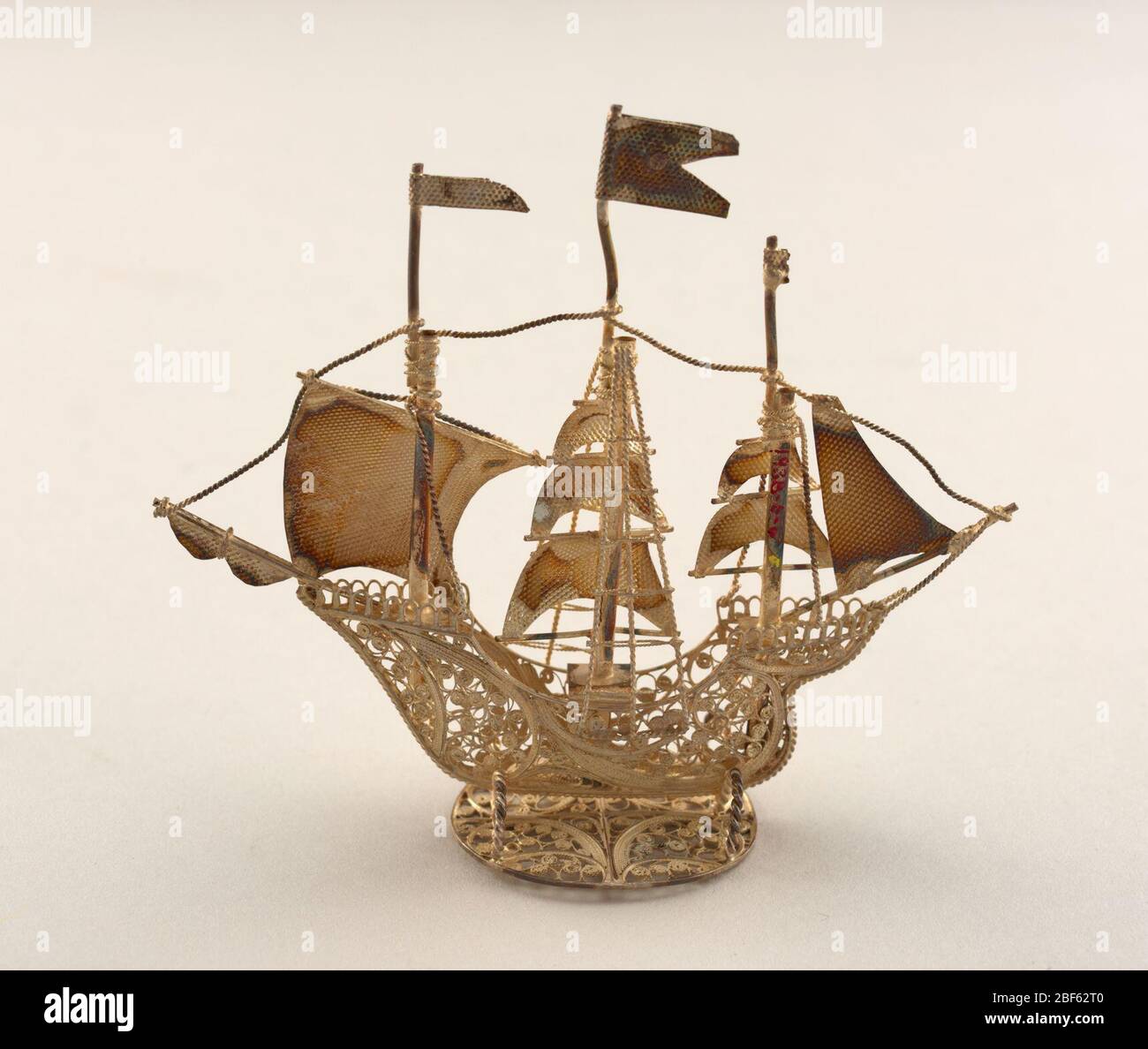 Ship. Three masted ship, the foremast carrying the main sail, which ...