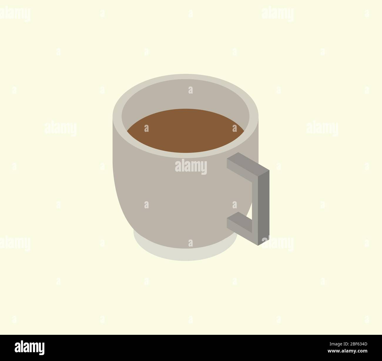 isometric coffee icon illustrated in vector on white background Stock ...