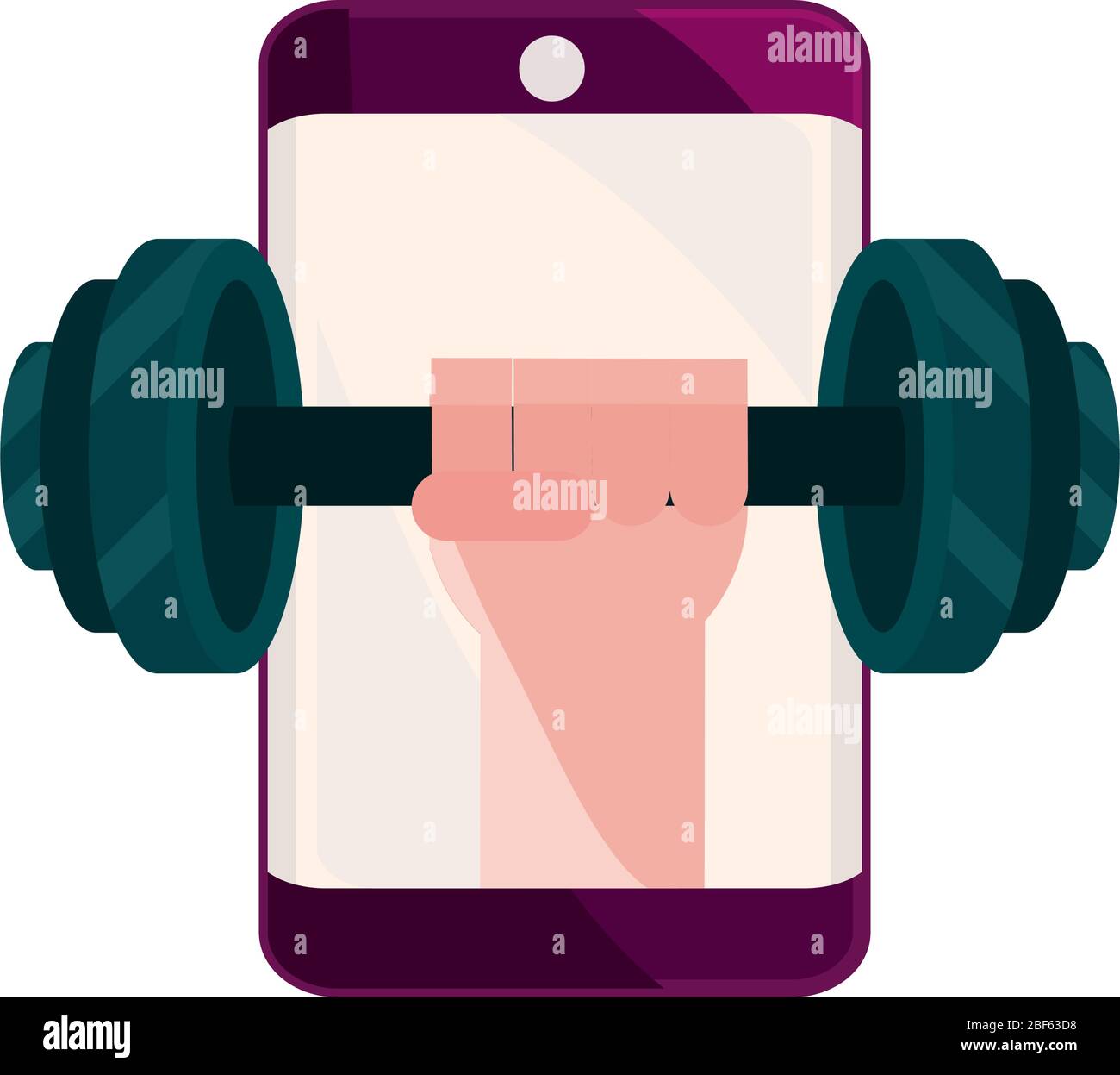 online activities, smartphone fitness sport application vector ...