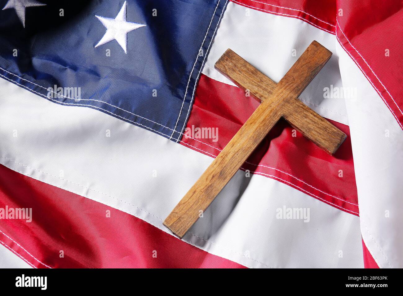 Christian Flag And American Flag