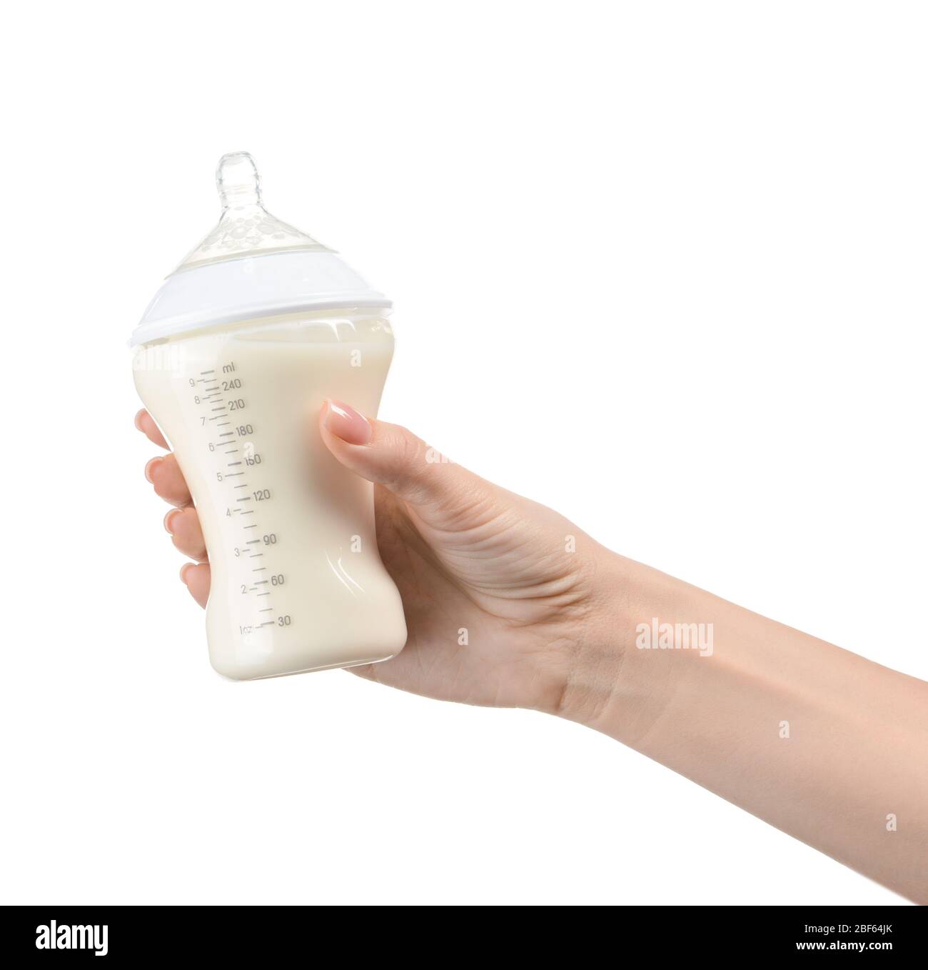Hand mother feeding milk hi-res stock photography and images - Alamy