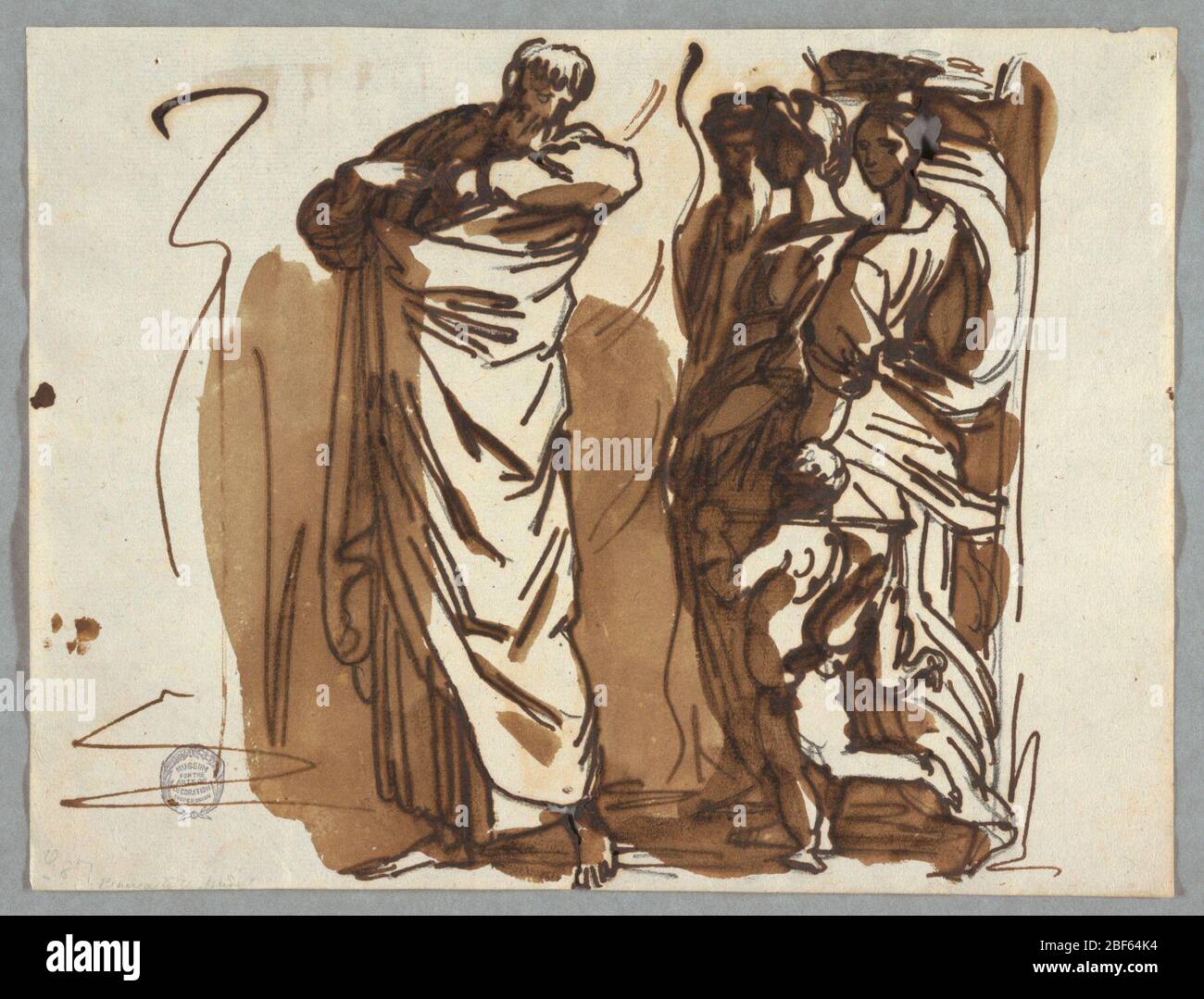 Saint Paul and Figures after Raphael. A group of robed figures, a ...