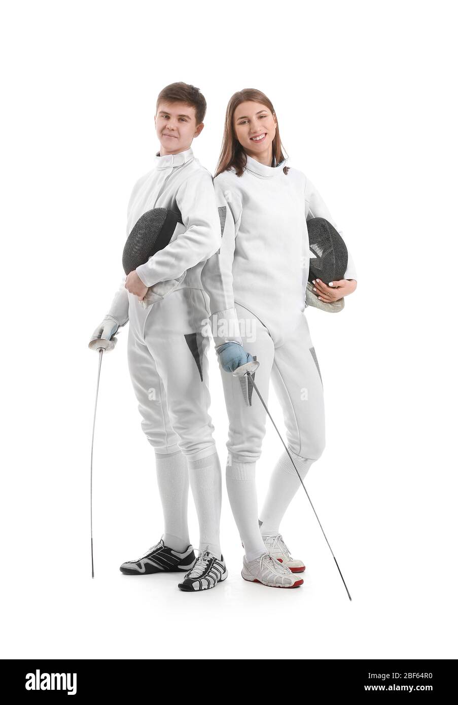 Fencers fencing Cut Out Stock Images & Pictures - Alamy