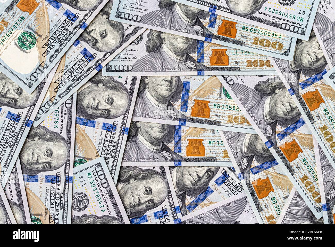 Background from hundred dollar banknotes. The concept of wealth and ...