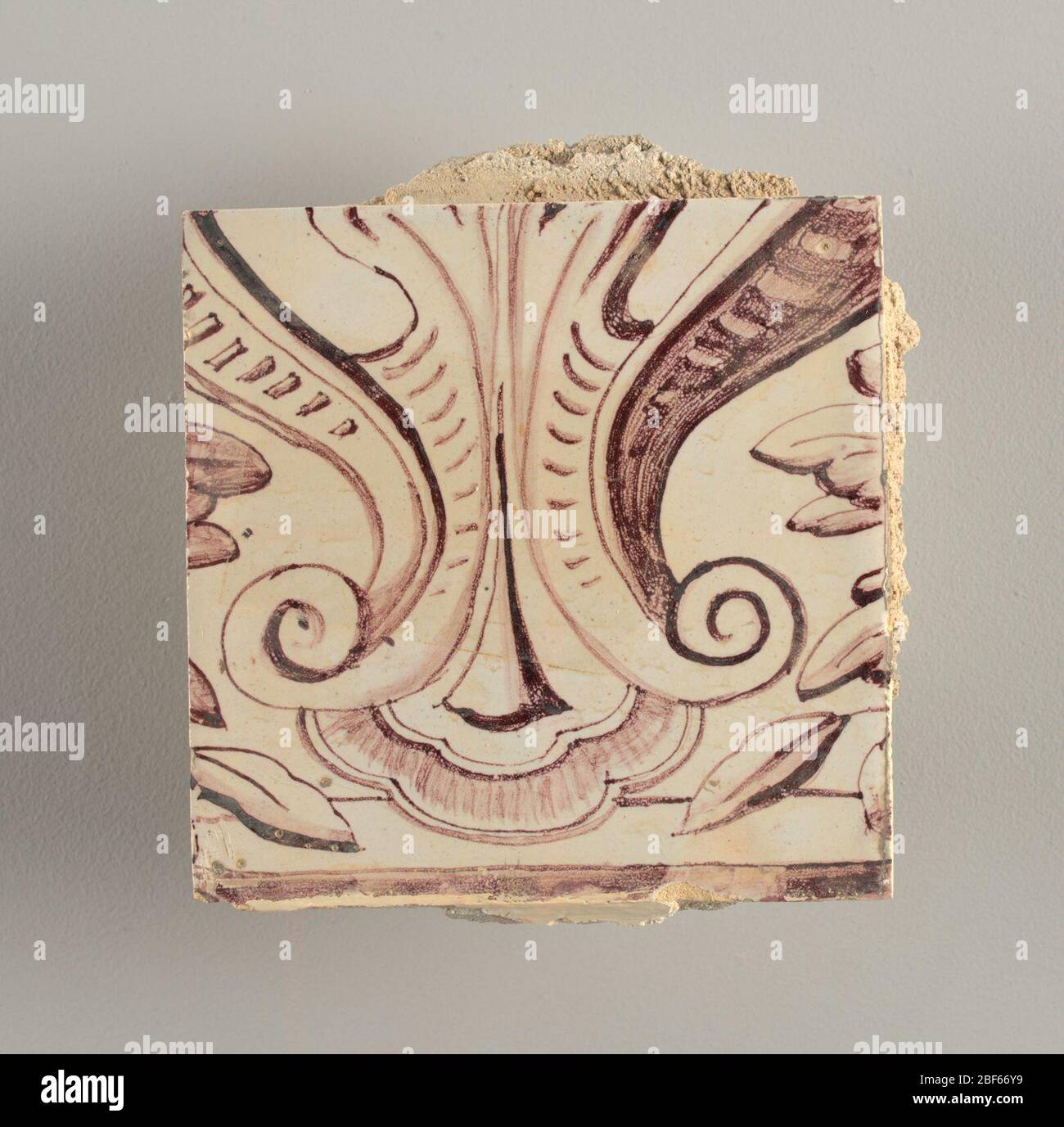 Wall facing. Running design for a frieze or a dado, composed of scrolls ...