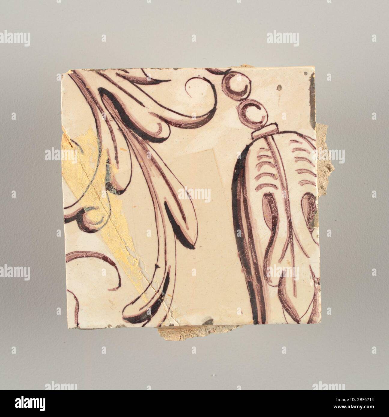 Wall facing. Running design for a frieze or a dado, composed of scrolls ...