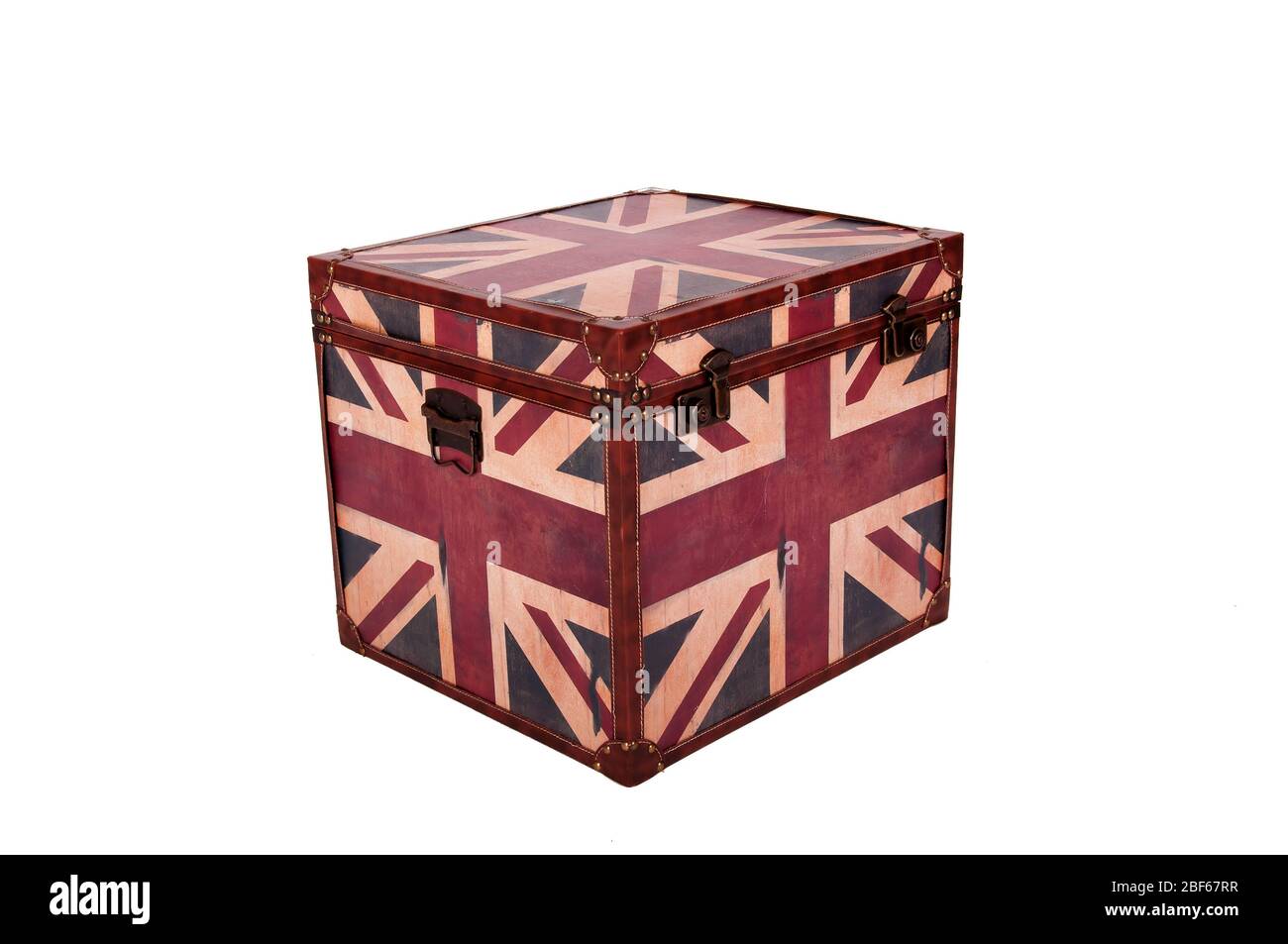 box with english flag isolated of white Stock Photo - Alamy