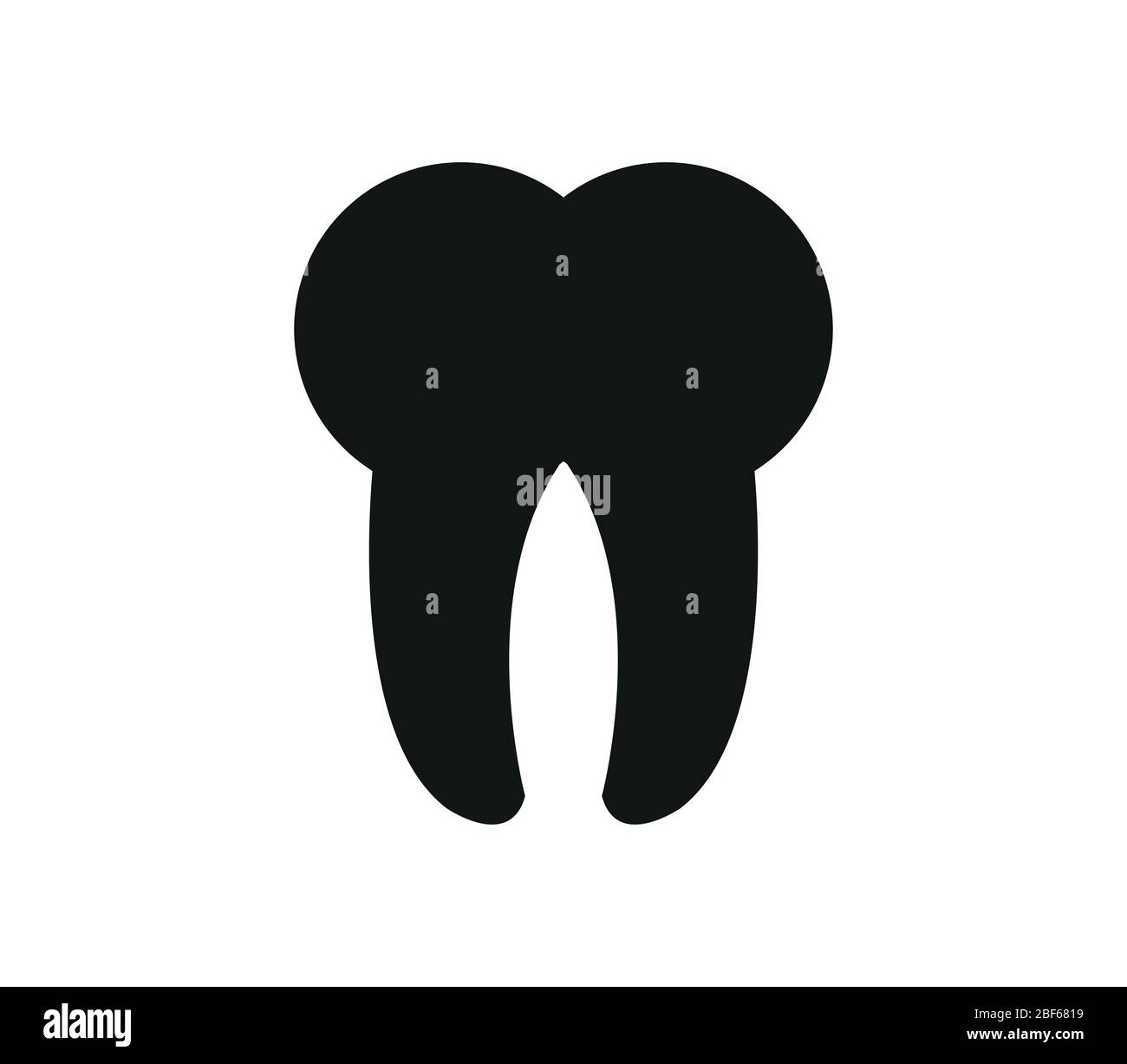 tooth icon illustrated in vector on white background Stock Vector Image ...