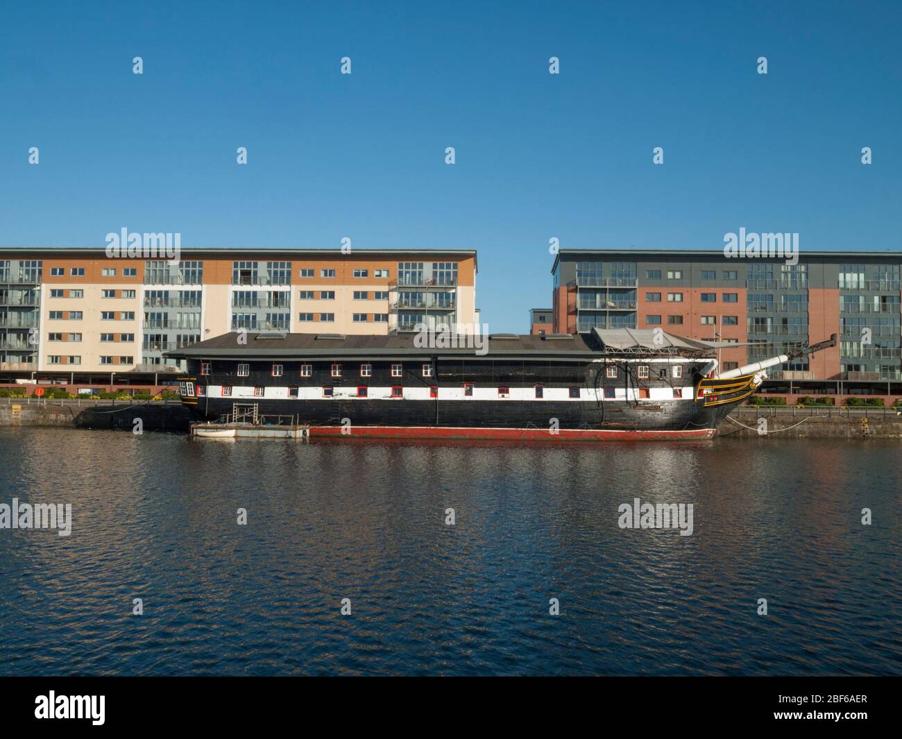 HMS Unicorn frigate, Victoria Dock, Dundee Stock Photo - Alamy