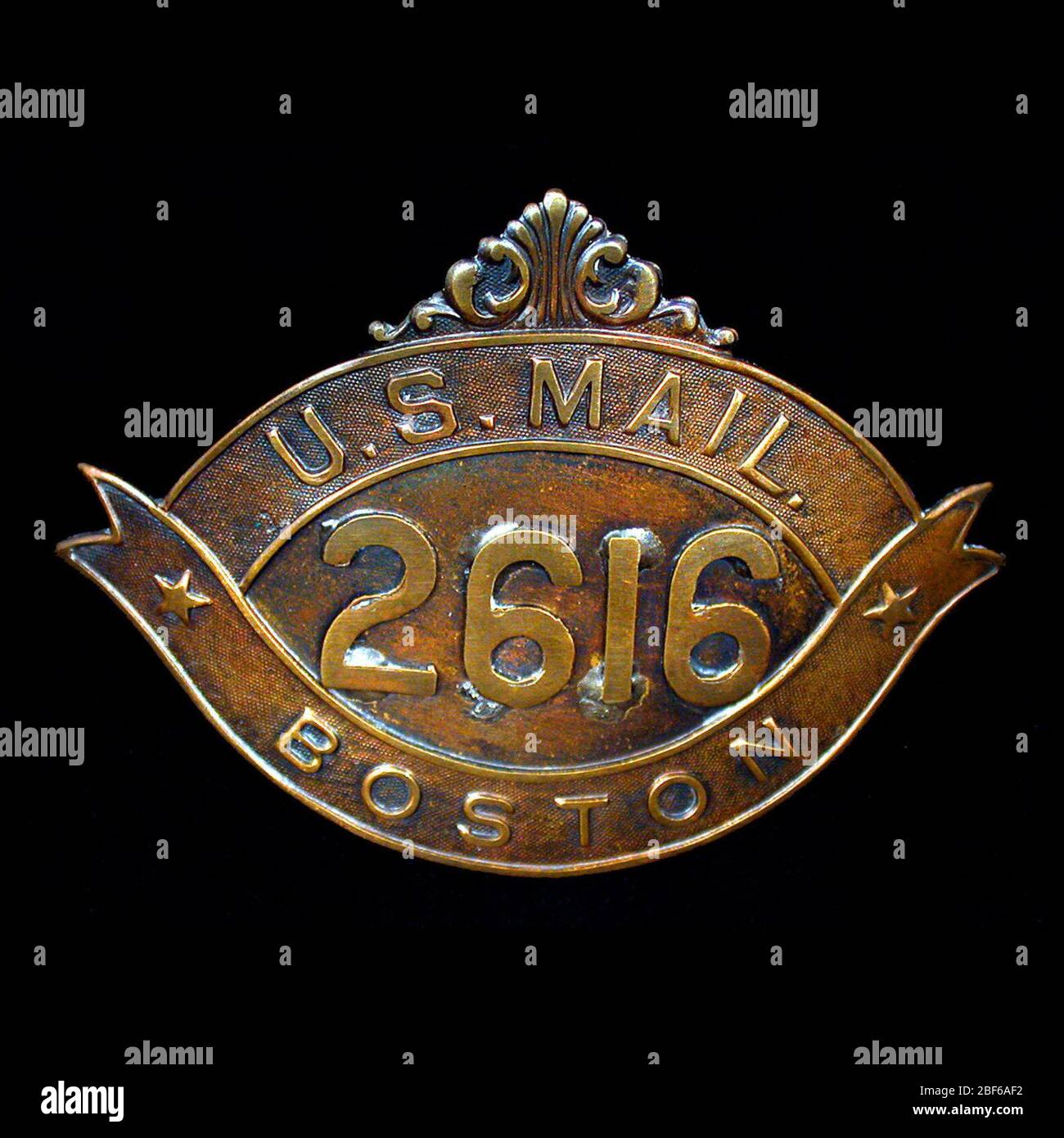 City letter carrier cap badge number 2616. U.S. Post Office Department ...