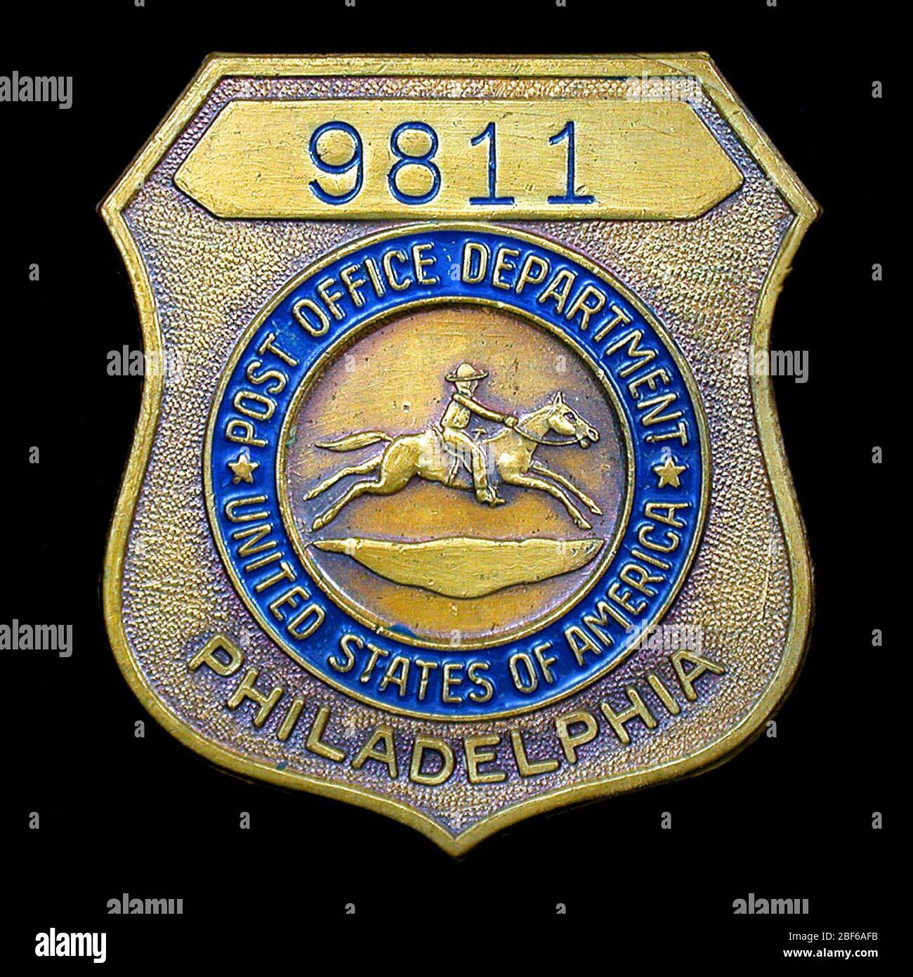 Postal clerk chest badge number 9811. U.S. Post Office Department clerk ...