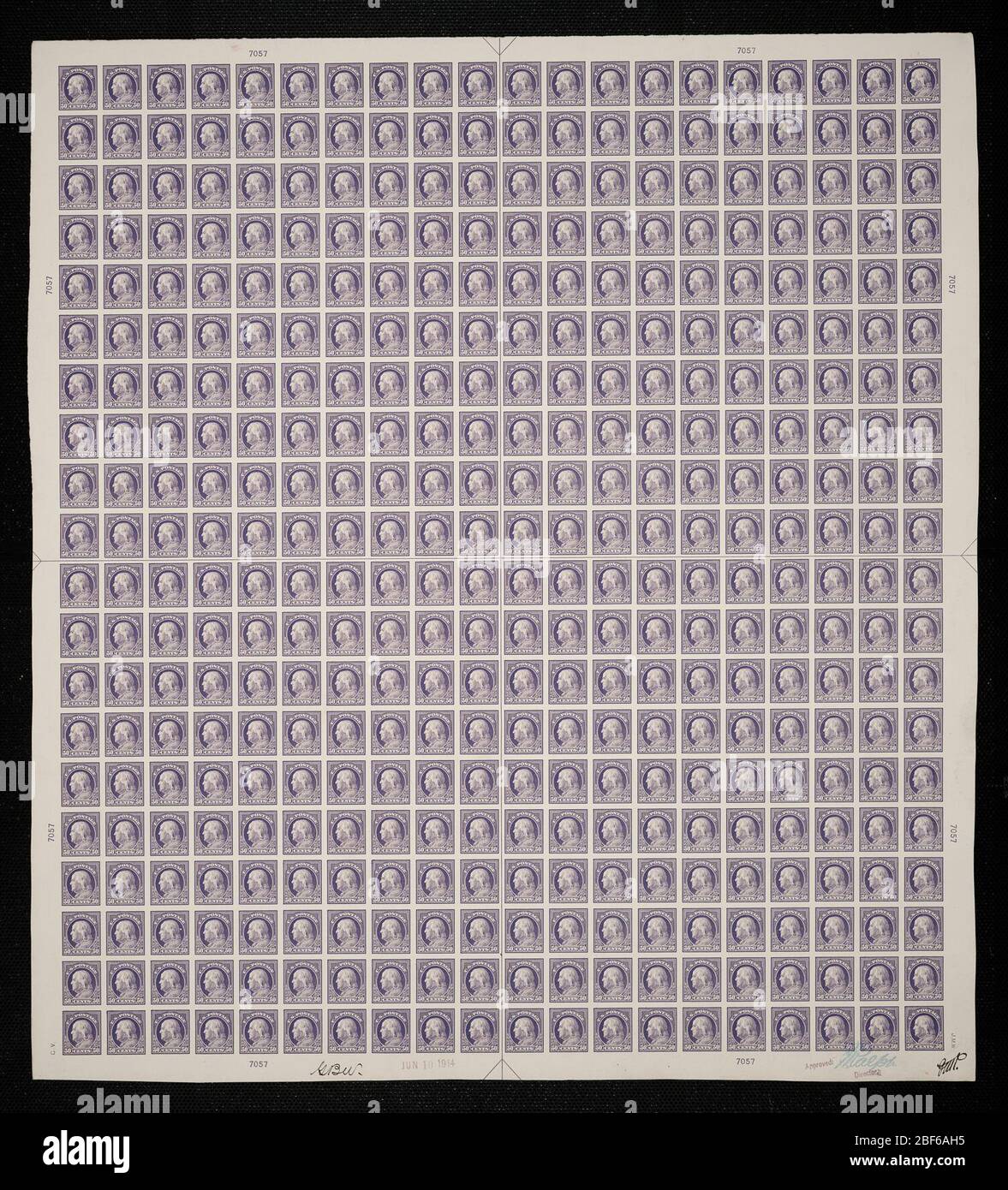 50c Franklin plate proof. Certified plate proofs are the last printed ...