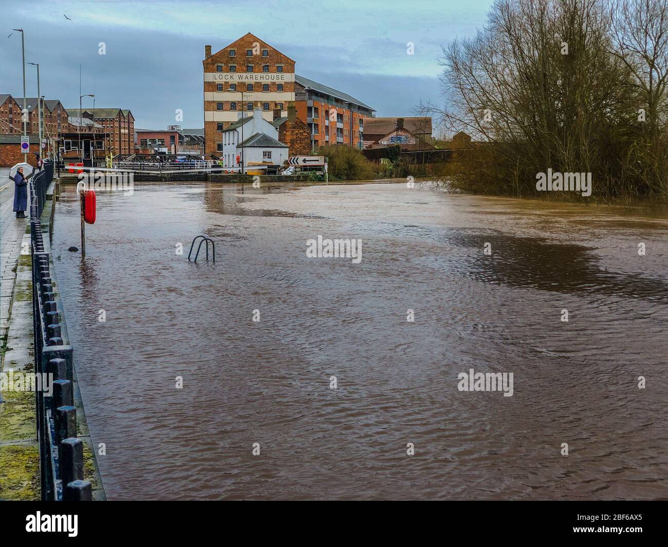 Gloucester Docks during the February 2020 Floods Stock Photo - Alamy