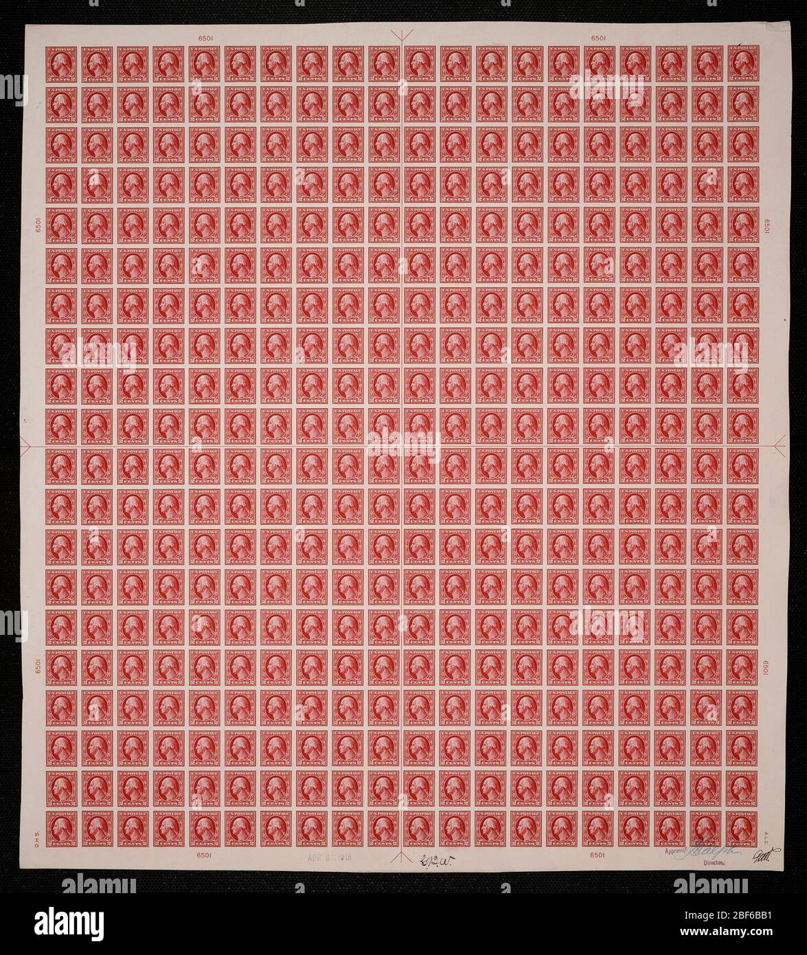 2c Washington plate proof. Certified plate proofs are the last printed ...