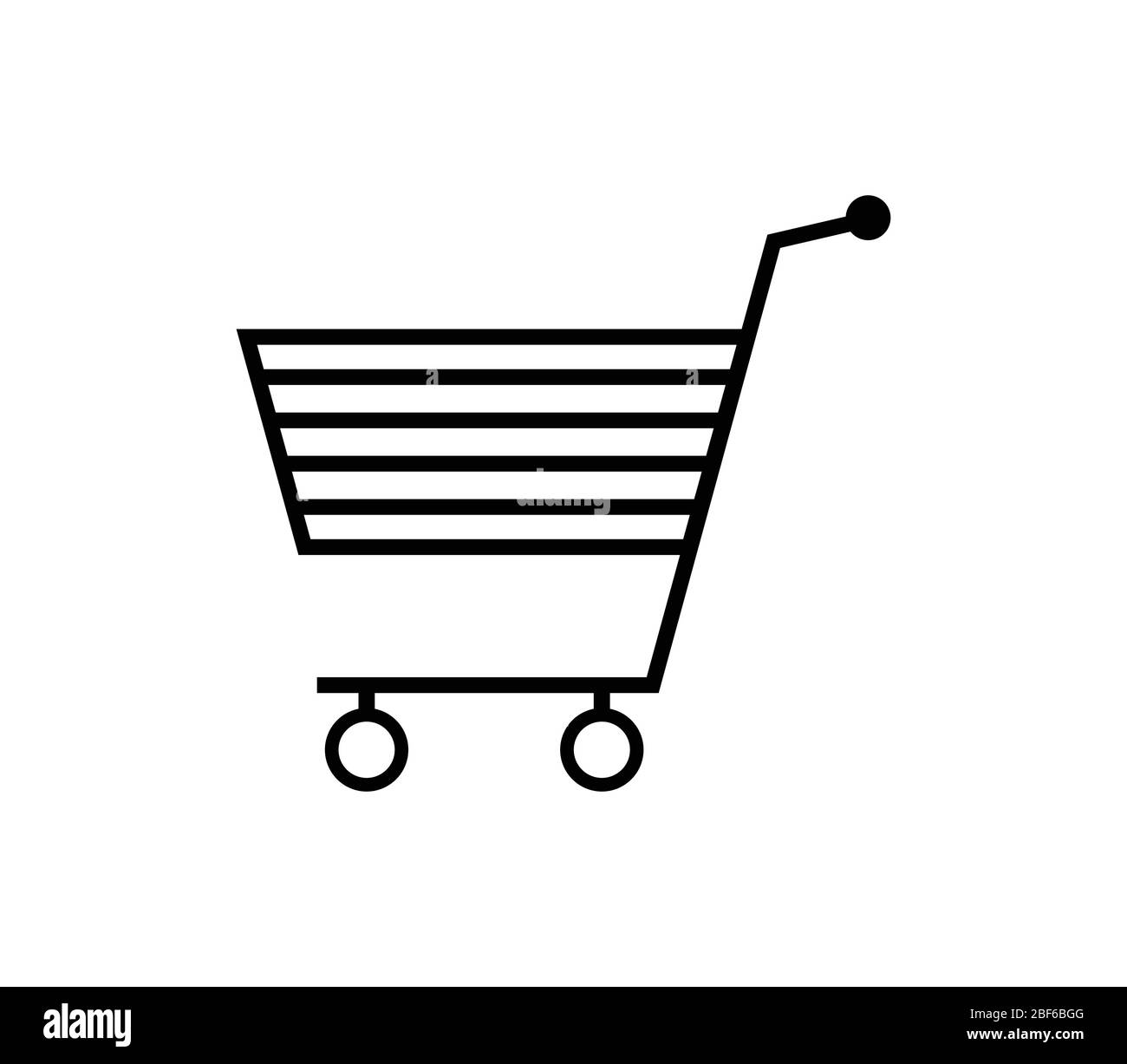 shopping cart icon illustrated in vector on white background Stock ...