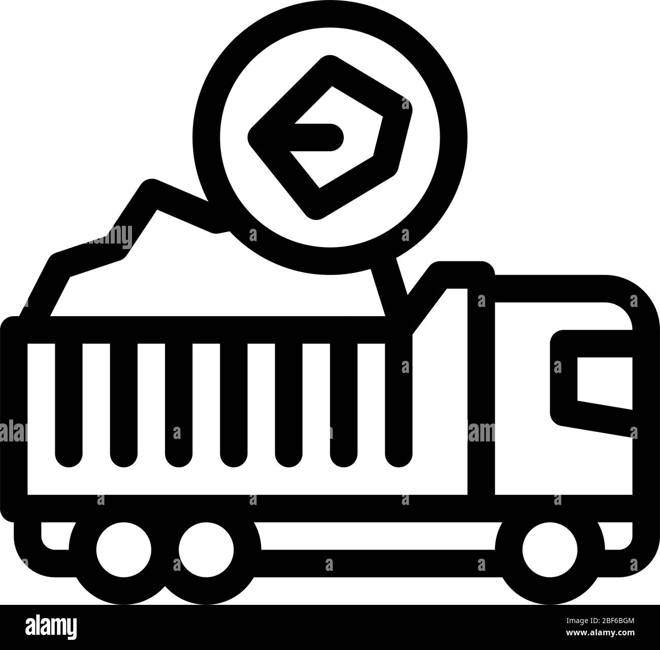 coal truck icon vector outline illustration Stock Vector Image & Art ...