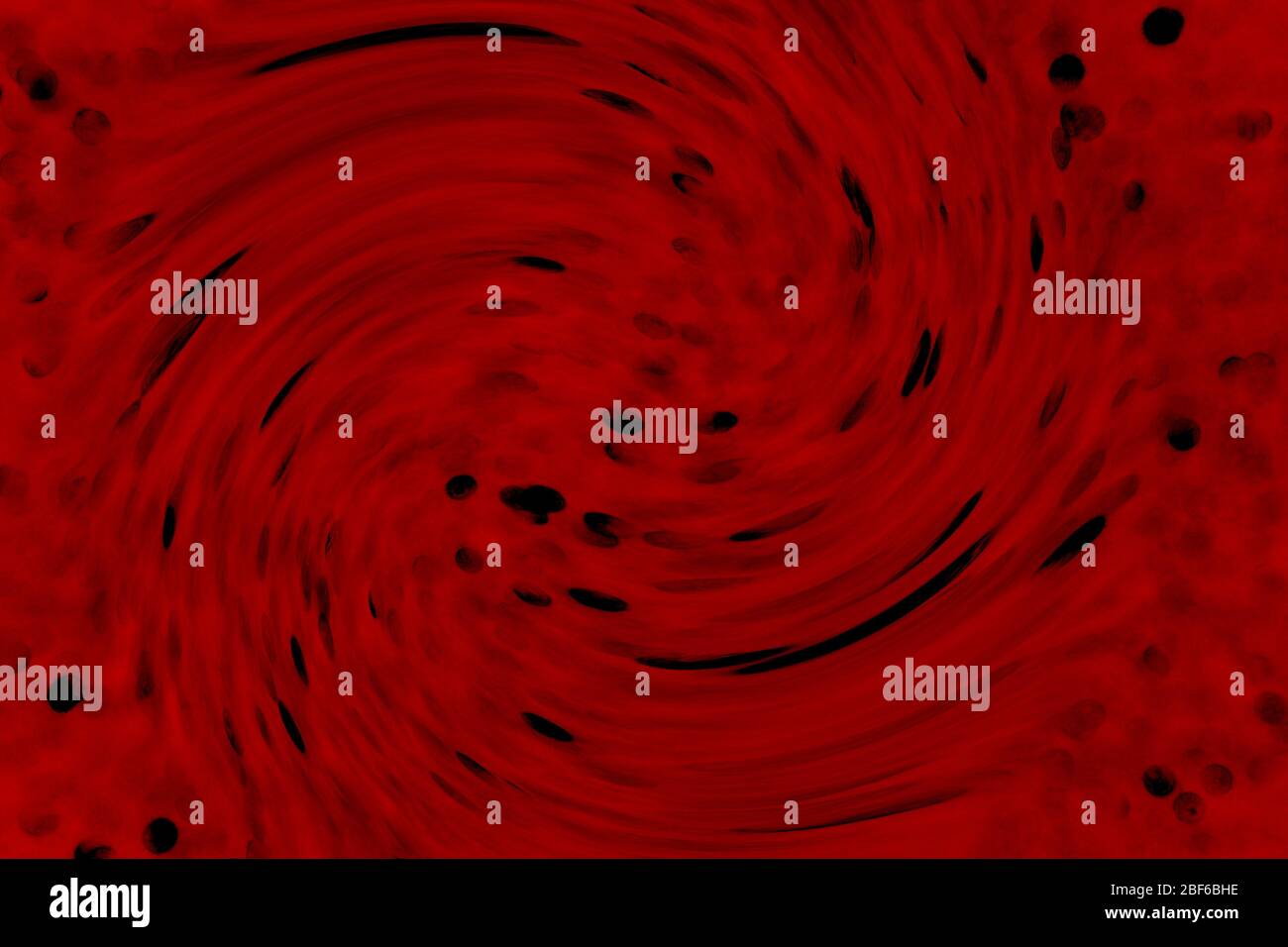 red vortex with black backdrops, blurred 3d spiral. Abstract background ...