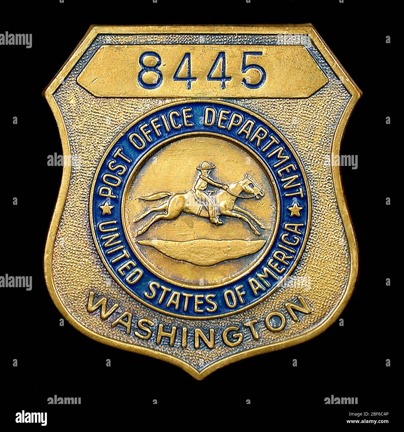 Postal clerk chest badge number 8445. U.S. Post Office Department clerk ...