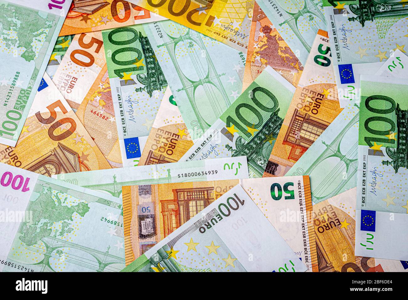 Background from euro banknotes. The concept of wealth and prosperity ...