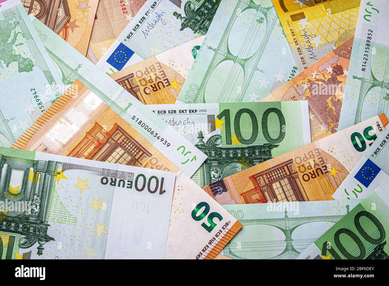Background from euro banknotes. The concept of wealth and prosperity ...