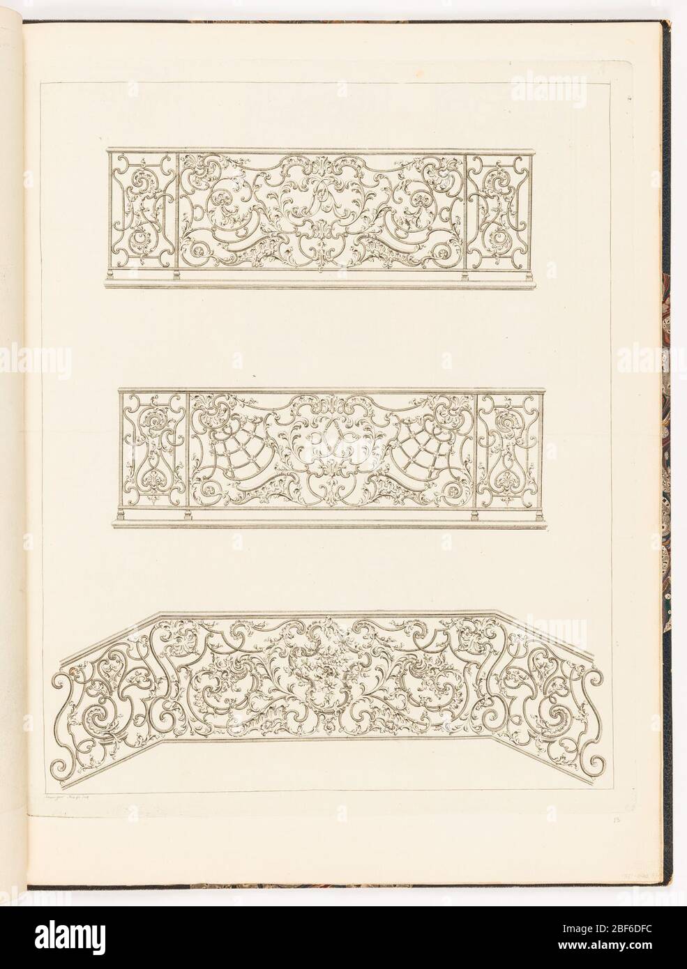 Designs for Three Ironwork Grills. Grillwork heavily ornamented with ...
