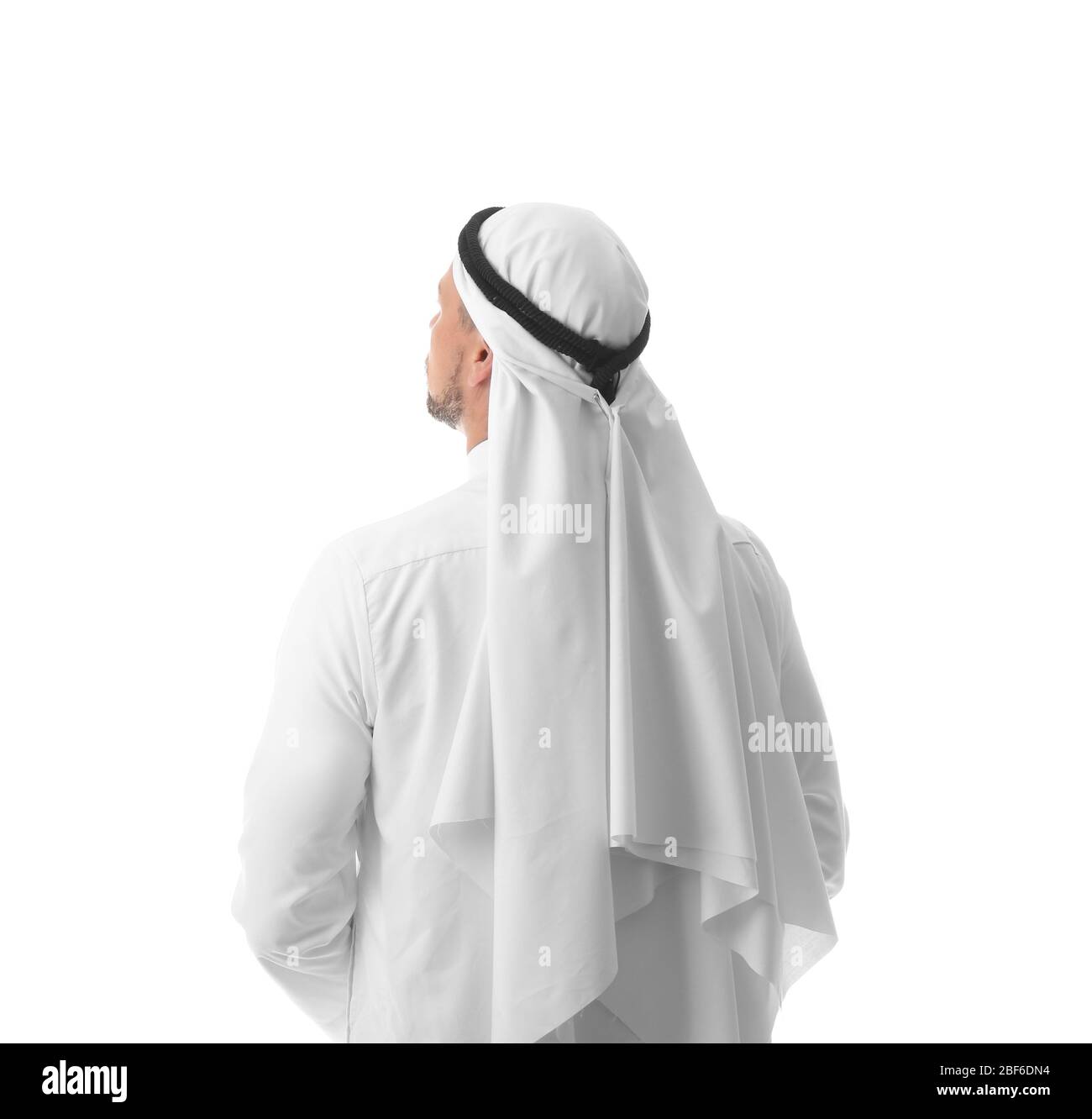 Arabic man back view hi-res stock photography and images - Alamy