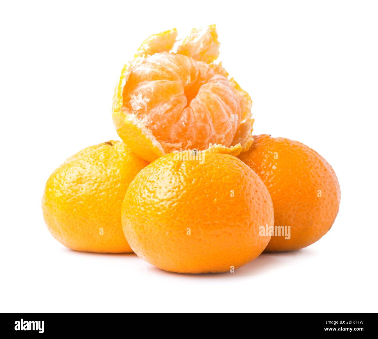 Sweet tangerines on white background Stock Photo - Alamy