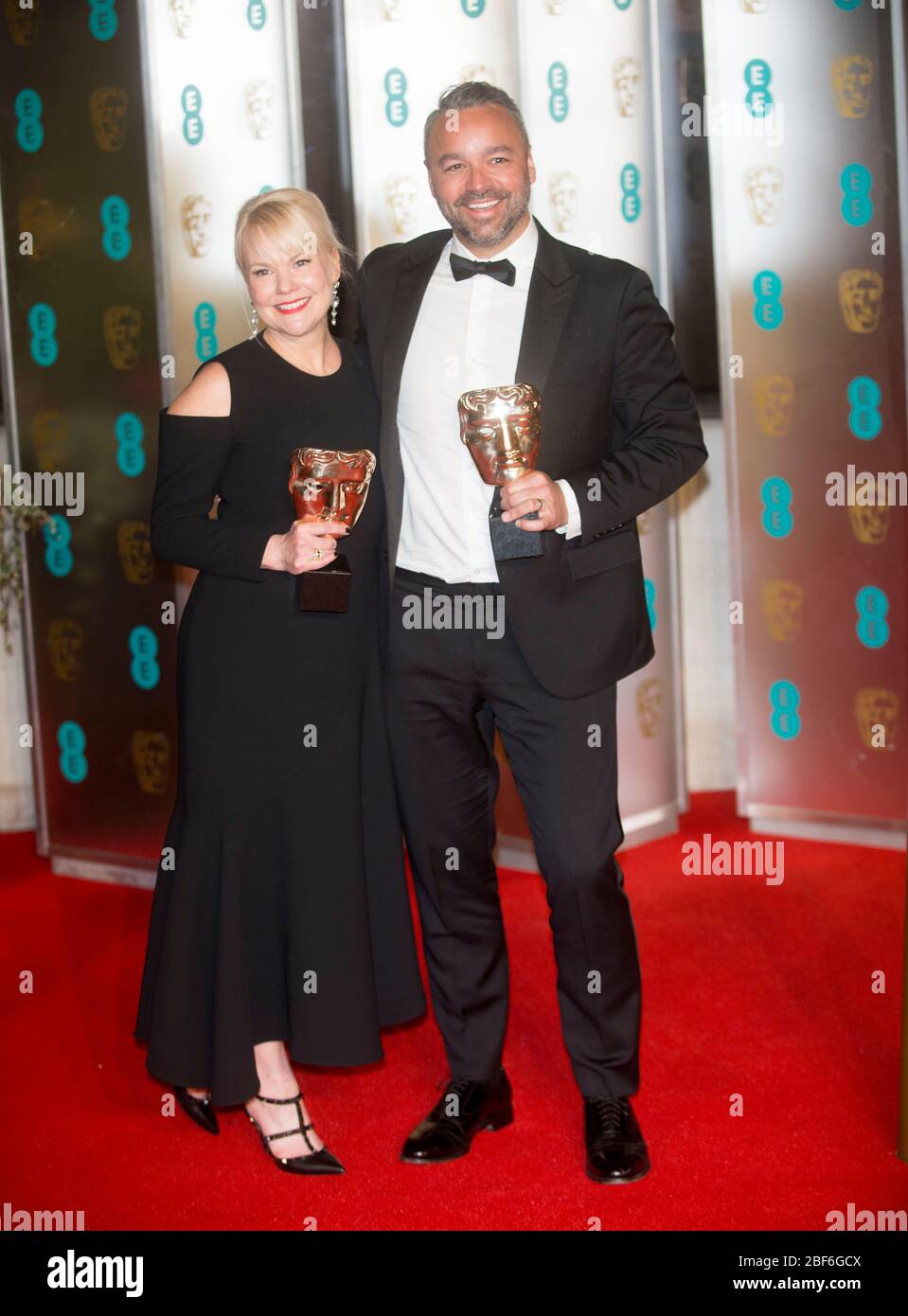 Shannon Dill and Evan Hayes at the 72nd British Academy Film Awards ...
