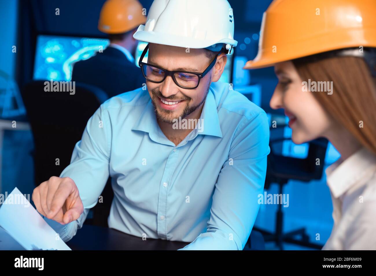 Office night work architect hi-res stock photography and images - Alamy