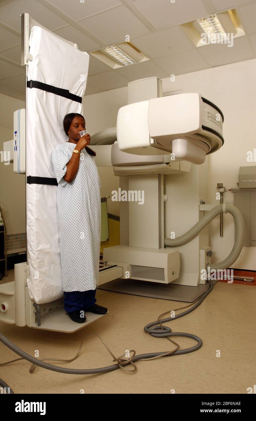 Barium meal, a procedure in which radiographs of the esophagus, stomach ...