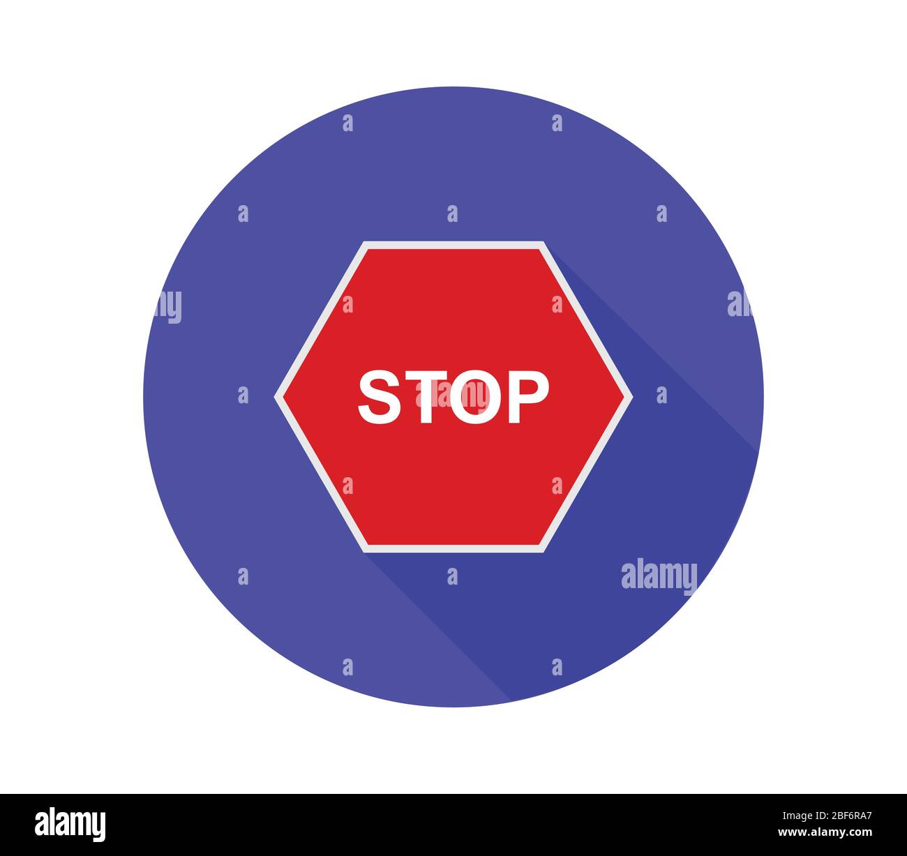 stop icon illustrated in vector on white background Stock Vector Image ...