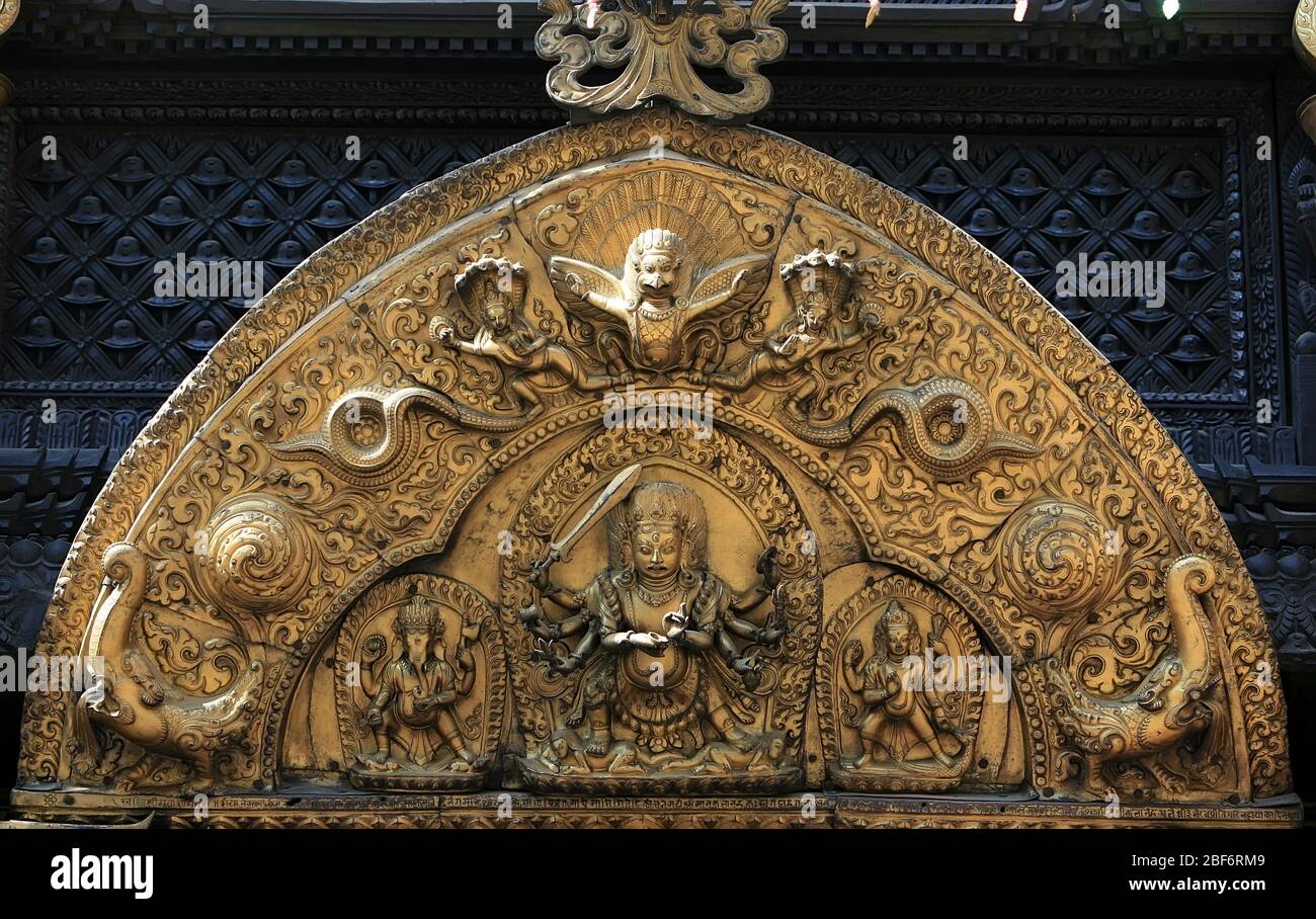 Architectural bronze relief Kathmandu Nepal Stock Photo - Alamy