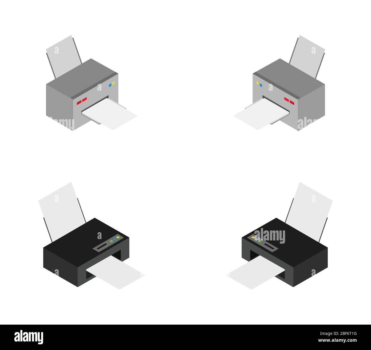 isometric printer icon illustrated in vector on white background Stock ...