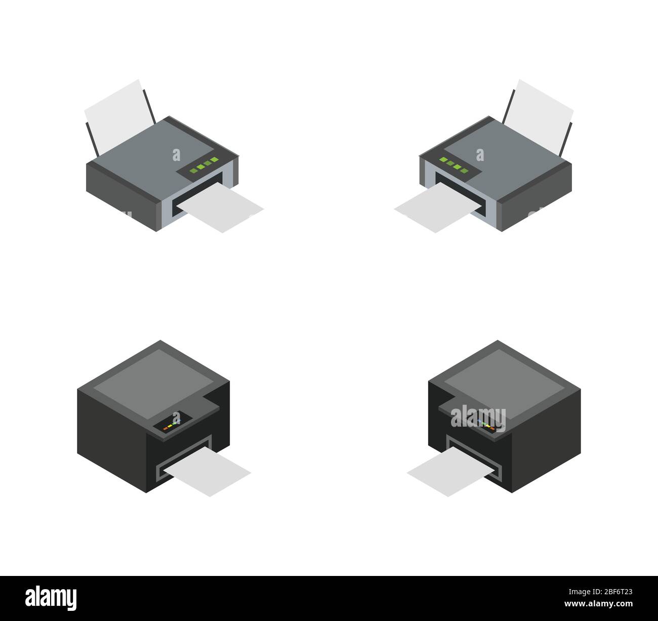 isometric printer icon illustrated in vector on white background Stock ...