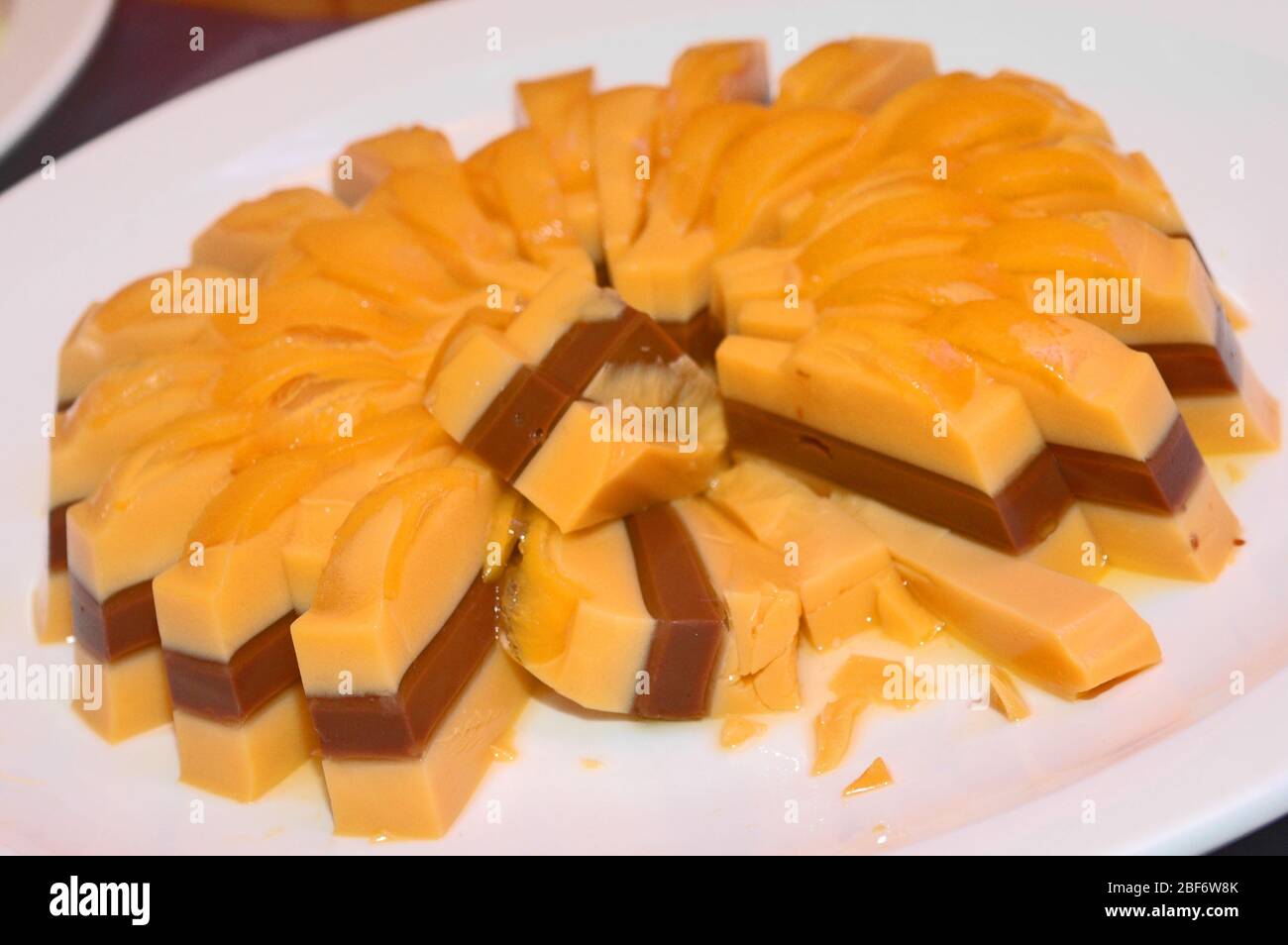 Mango pudding mix with chocolate Stock Photo - Alamy