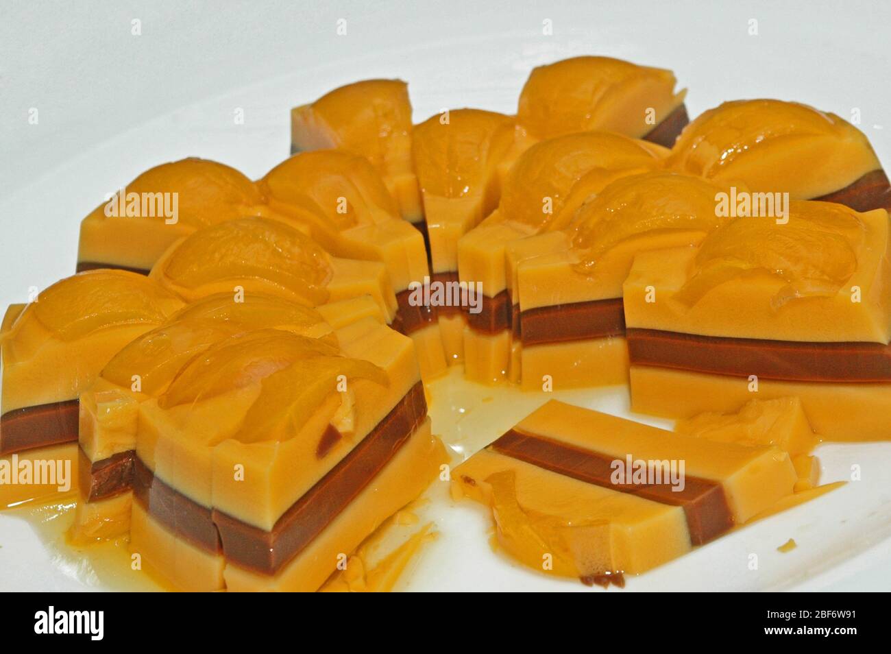 Mango pudding mix with chocolate Stock Photo - Alamy