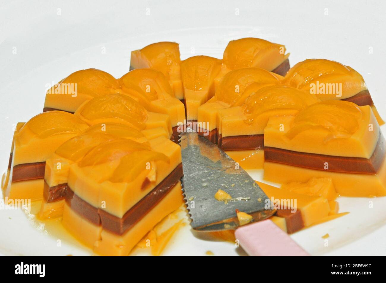 Mango pudding mix with chocolate Stock Photo - Alamy
