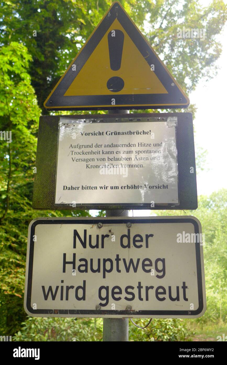 duty to implement safety precautions, warning sign against broken ...