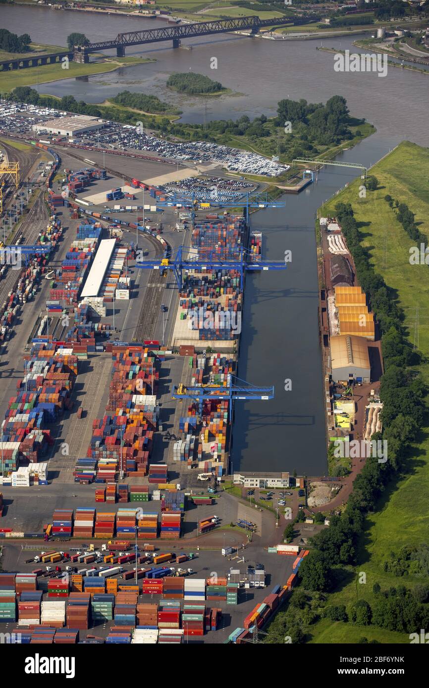 , container Terminal in the port of Duisburg, Intermodal Terminal (DIT ...