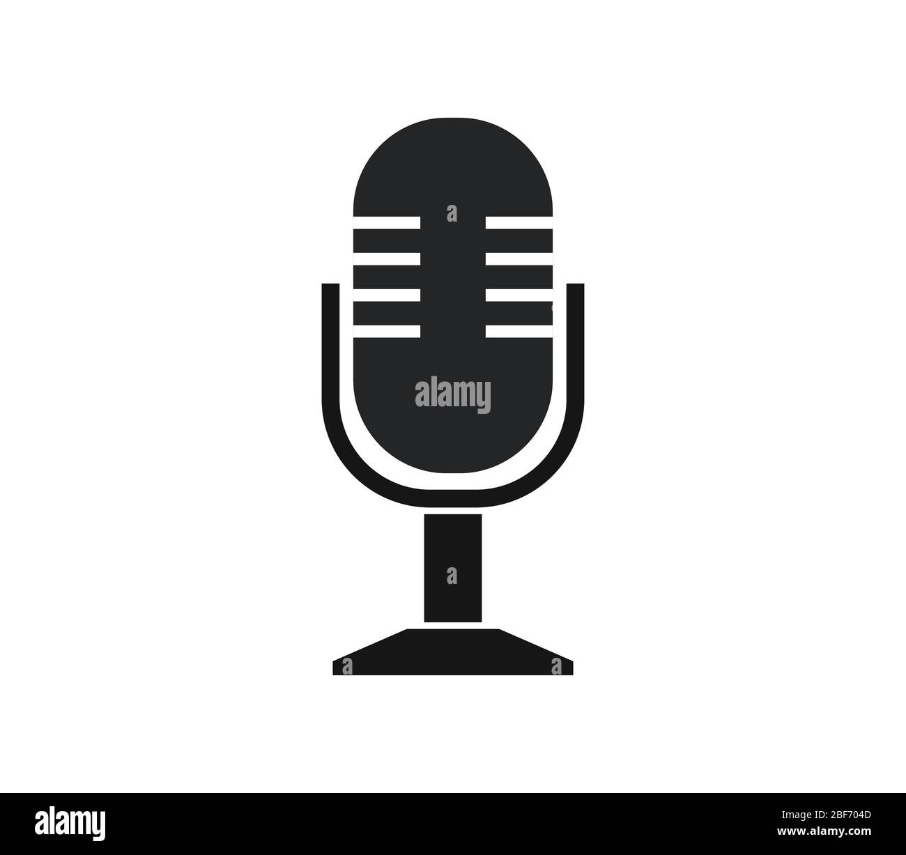microphone icon illustrated in vector on white background Stock Vector ...
