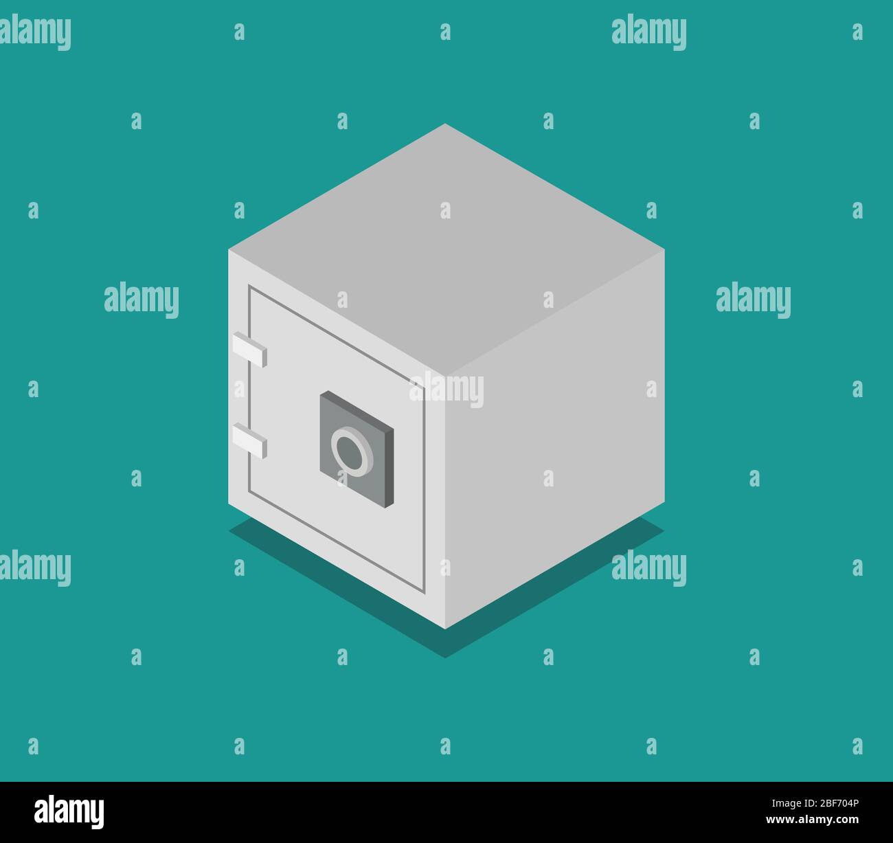 Isometric safe icon illustrated in vector on white background Stock ...