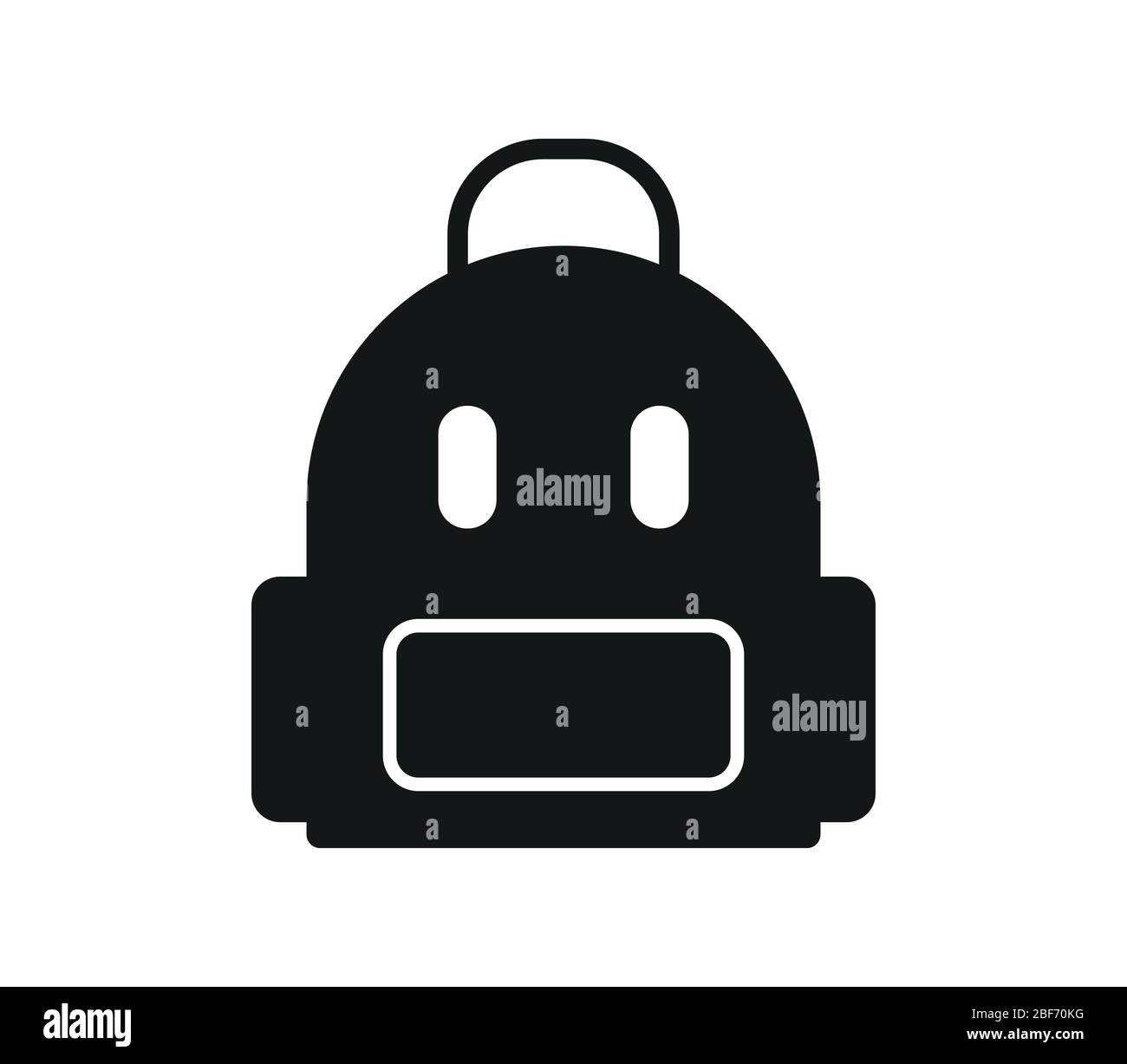schoolbag icon illustrated in vector on white background Stock Vector ...