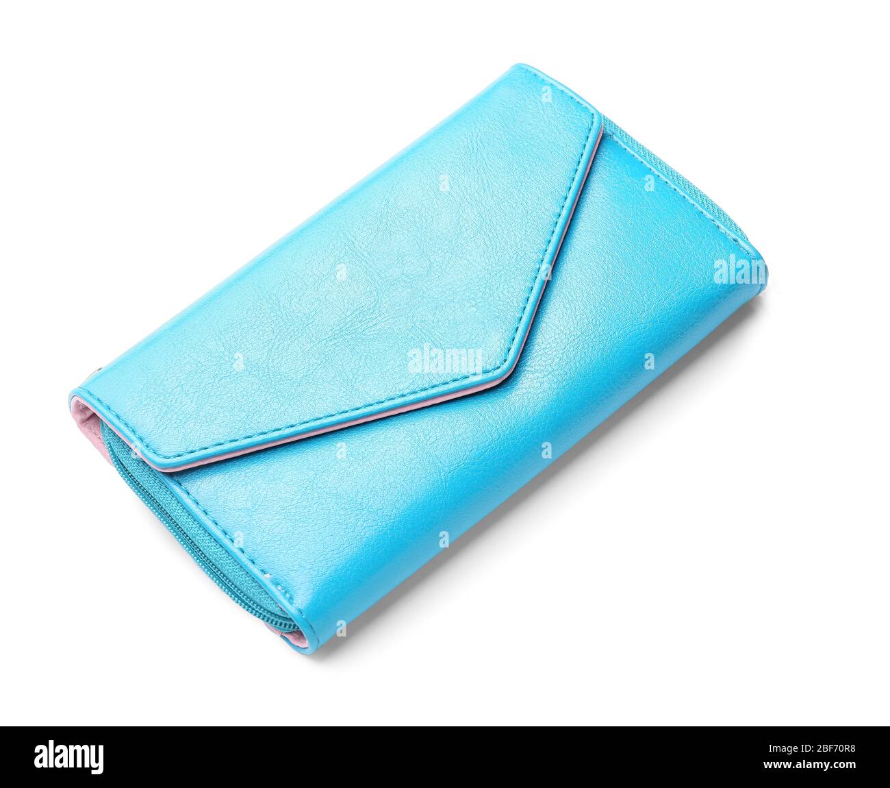 Stylish wallet on white background Stock Photo - Alamy
