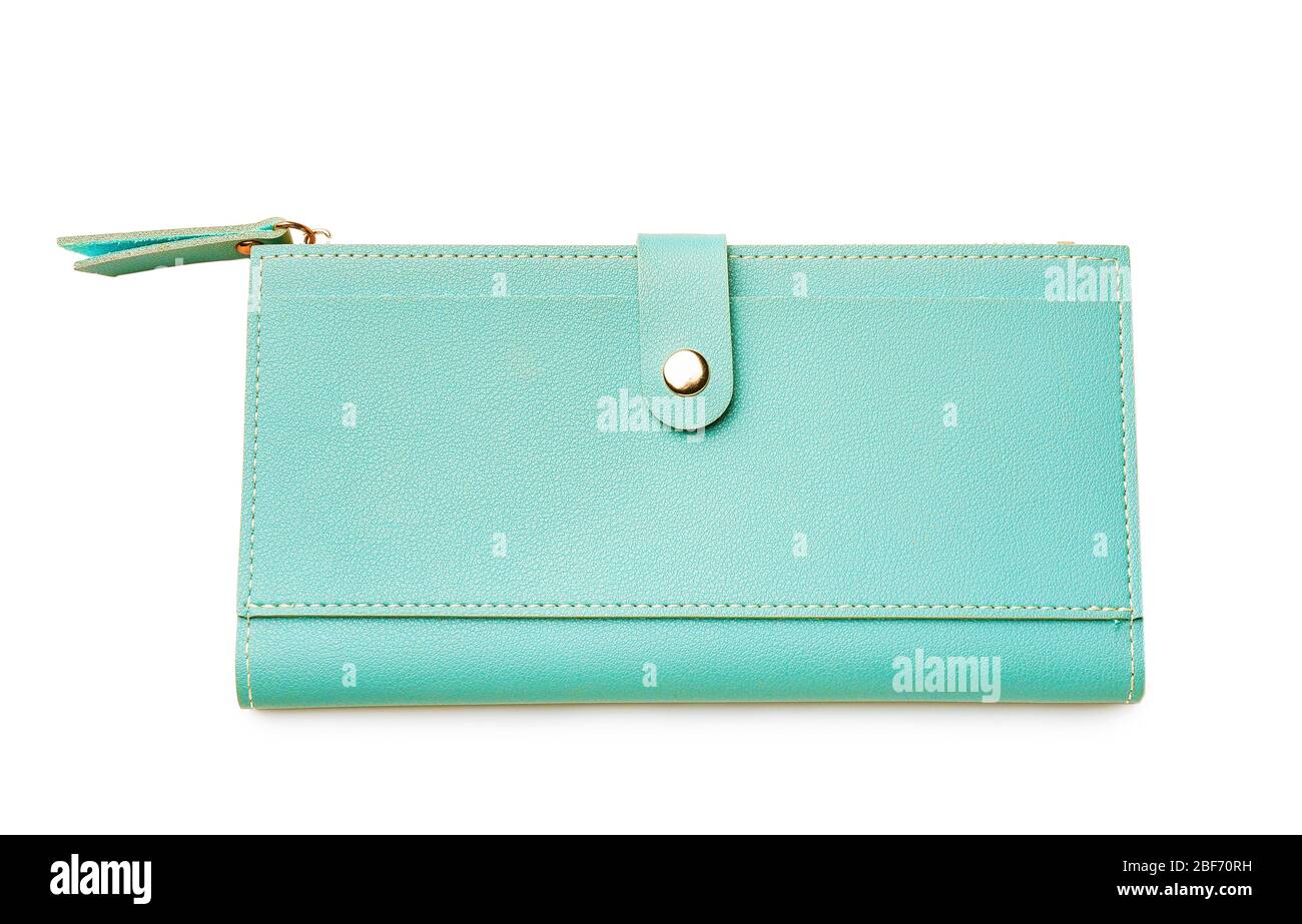 Stylish wallet on white background Stock Photo - Alamy