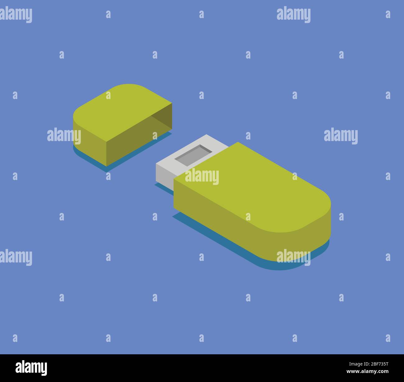 isometric usb icon illustrated in vector on white background Stock ...