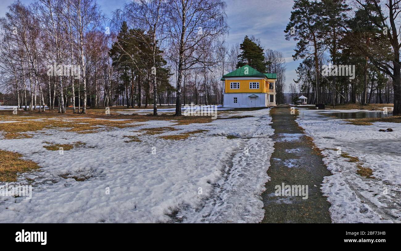 The estate of the Pushkin family. The poet Pushkin visited and lived in ...
