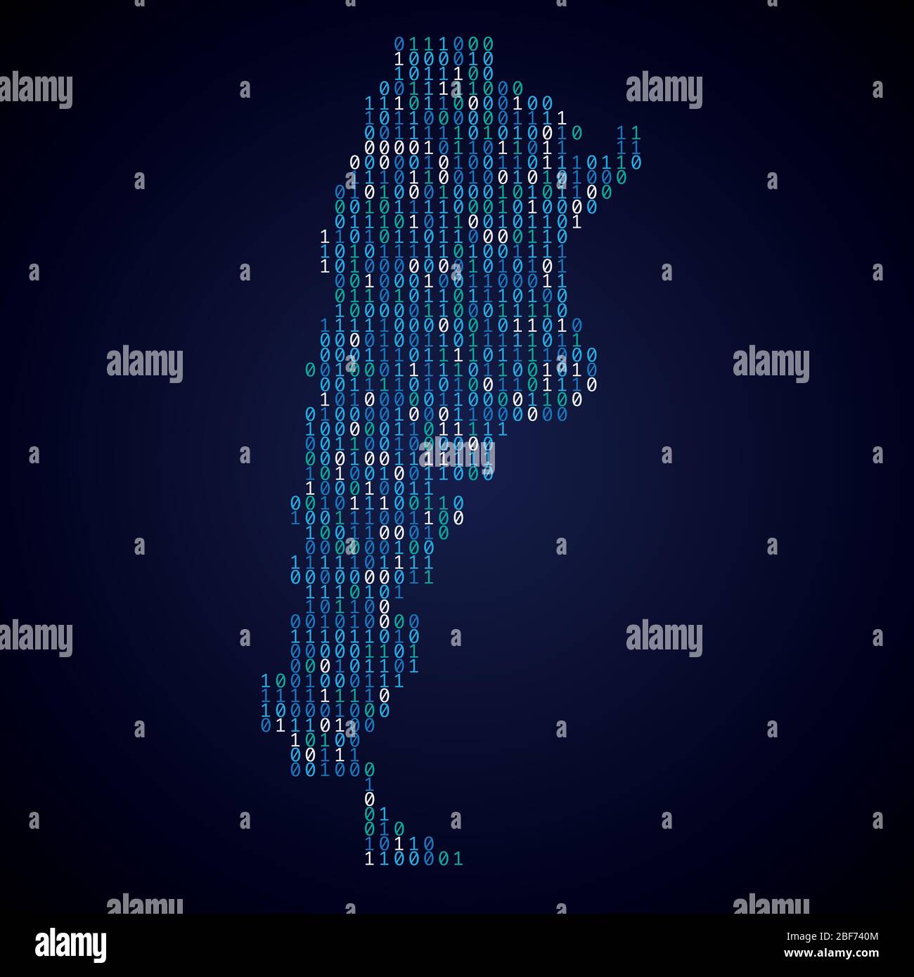 Argentina country map made from digital binary code Stock Vector Image ...