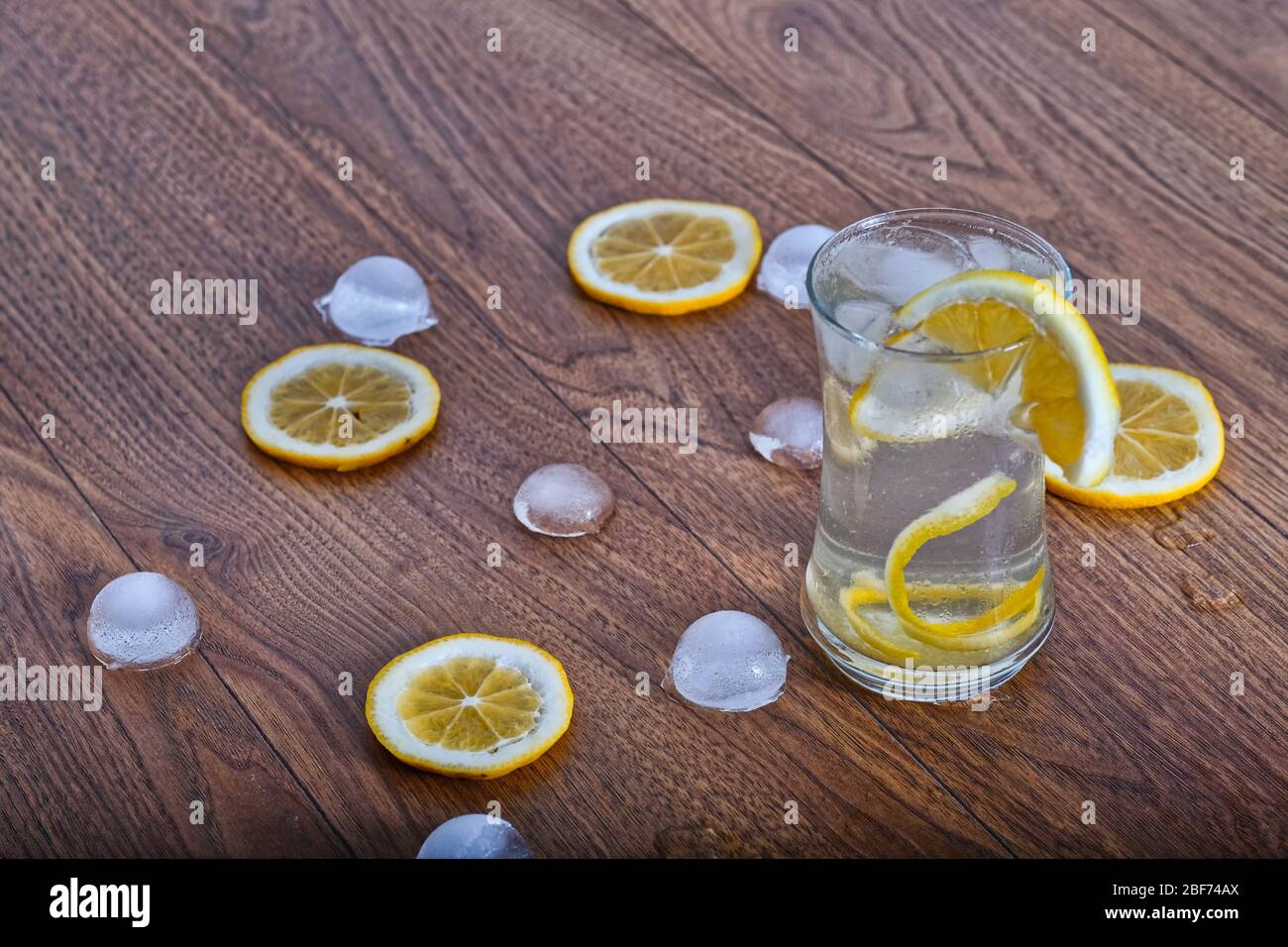 Delicious lemon juice and blur background Stock Photo - Alamy